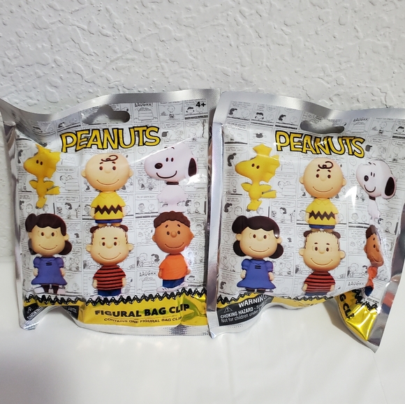 Peanuts | Toys | Peanuts Mystery Figural Bag Clips Set Of 2 | Poshmark